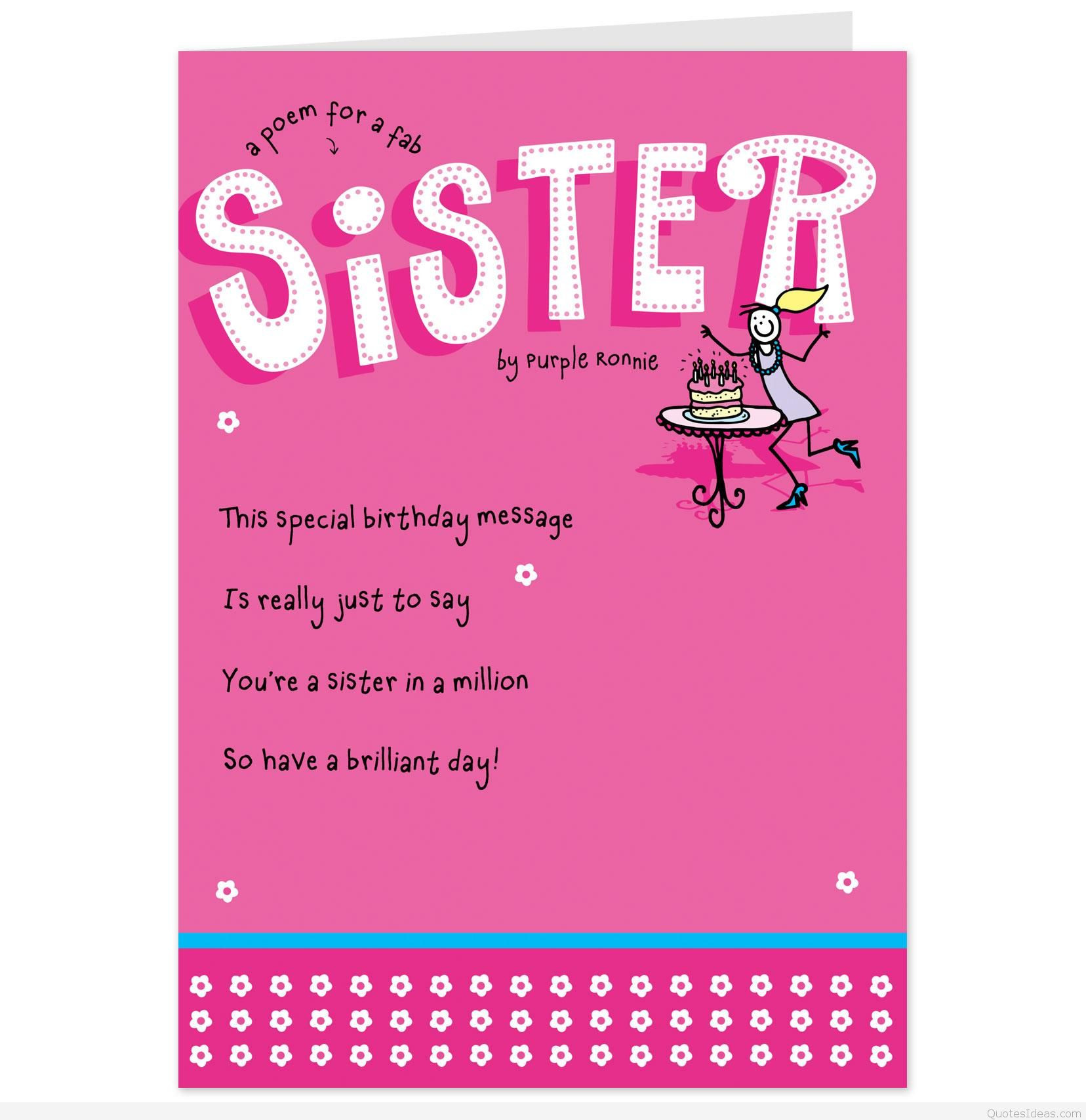 Funny Sister Birthday Cards Printable Birthdayqw Funny Birthday Cards 